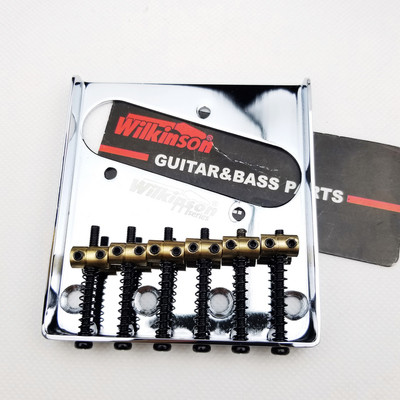 正品 Wilkinson WOT02 穿弦式 Tele 款 TL电吉他琴桥拉弦板 银色