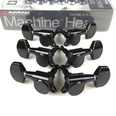 日产GOTOH 双边木吉他琴头钮 弦钮 LP电吉他卷弦器 SG381-01 黑色