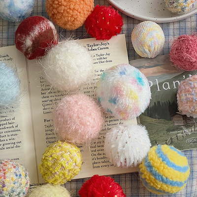 贝影5cm彩色包布套球圣诞树配件