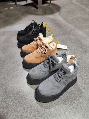 羊毛yellow earth厚底芭娜羊皮毛一体雪地靴女短筒松糕冬季平底靴