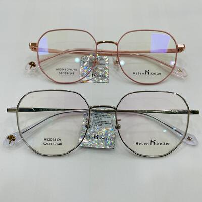 新款82048男女近视镜框超轻金属光学眼镜架配防蓝光片