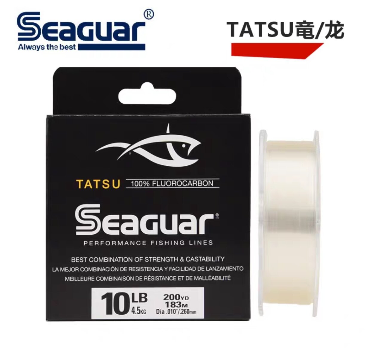 日本西格 seaguar TATSU氟碳183米黑盒前导线竞技级氟碳线路亚线