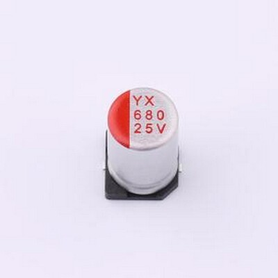 SPT1EM681F12TRVZC 固态电容 680uF ±20% 25V SMD,D8xL12mm
