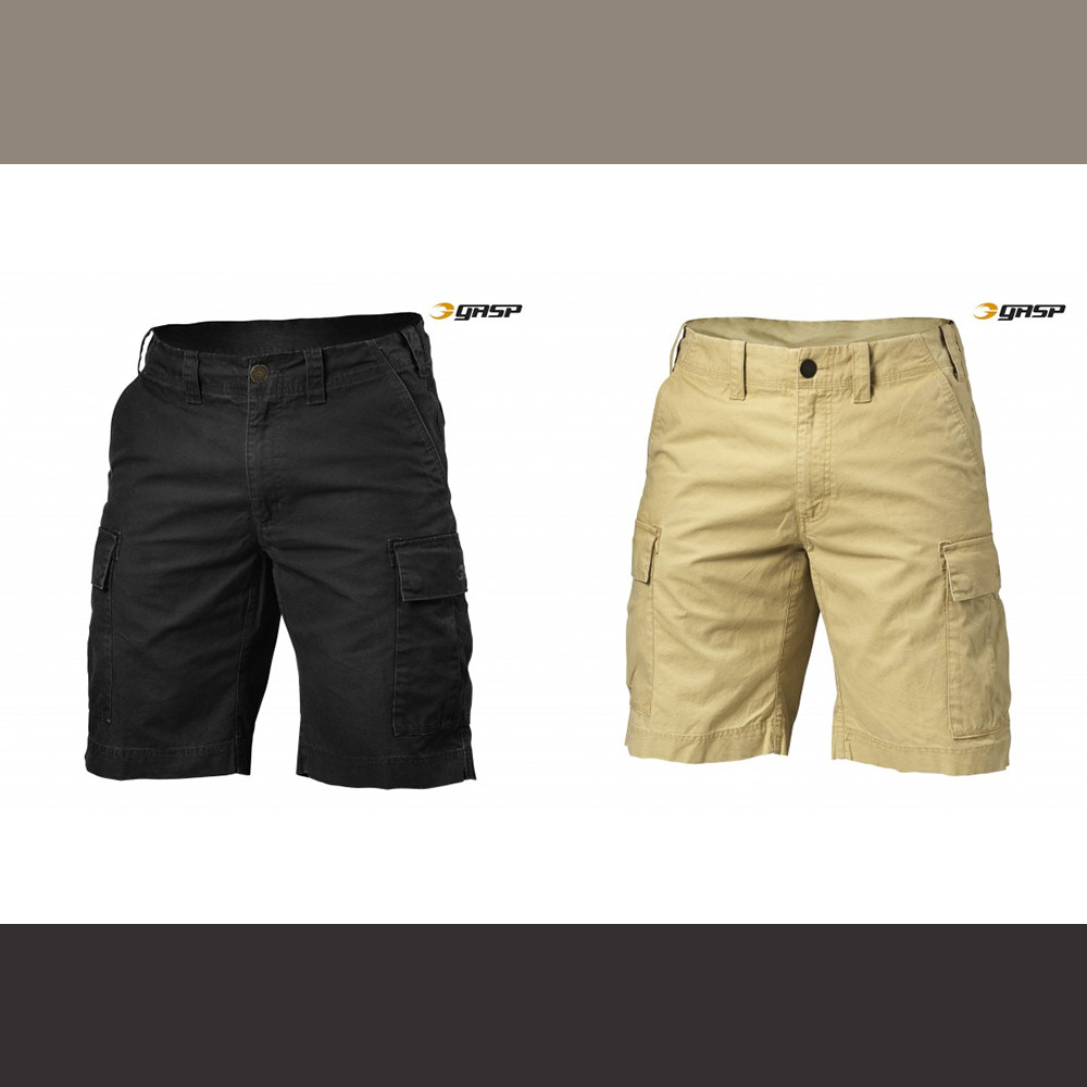 GASP ROUGH CARGO SHORTS盖世璞大野工装男式短裤纯棉舒适健美_虎窝淘