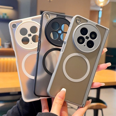 适用OPPO Find N6折叠手机壳双中轴磁吸磨砂肤感简约商务个性创意保护套男女款潮