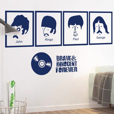 BEATLES经典复古怀旧贴画