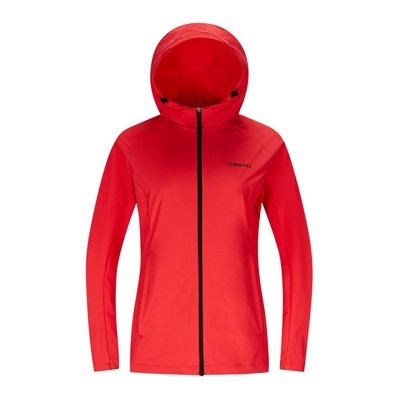 探路者越野外套女春夏户外防泼水连帽运动休闲长袖外套TAEI82178