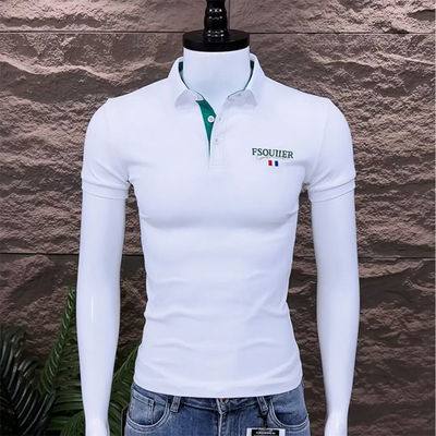 夏季短袖时尚刺绣男士Polo衫百搭