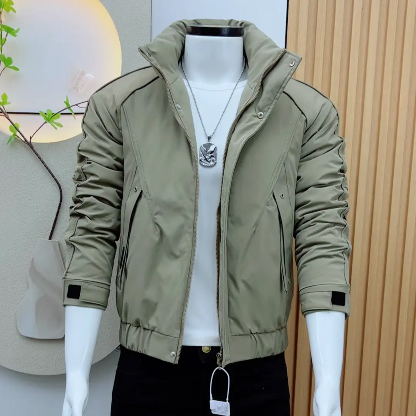 2025冬季新款男士棉服时尚韩版修身加厚保暖显瘦派克服百搭棉衣潮