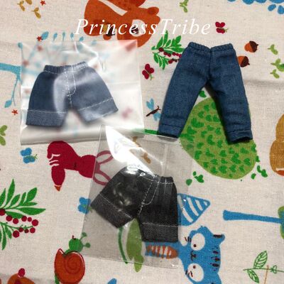 6.8福利款ob11牛仔小短裤热裤长裤翻边美绪猪黏土娃衣12分obitsu1