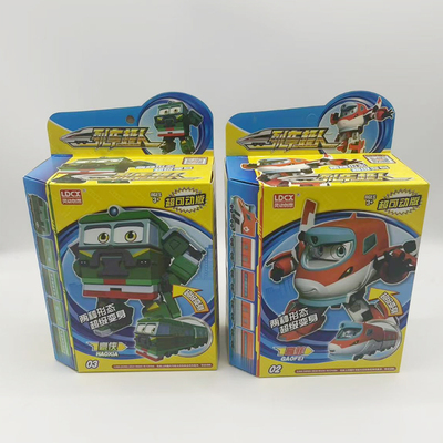 灵动创想列车超人4寸Q版迷你变形高菲豪侠小火车变形机器儿童玩具