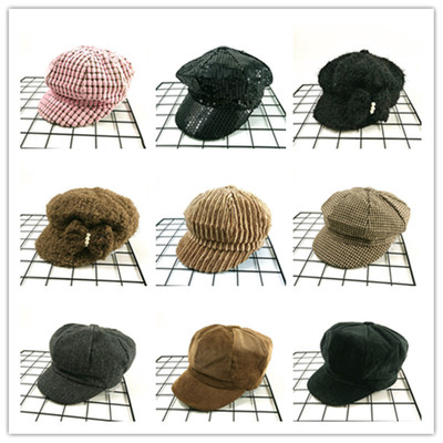 日系文艺贝雷帽英伦画家帽八角帽