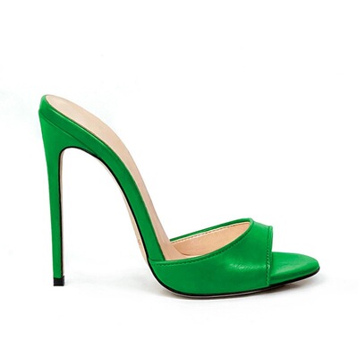 新款 时装凉鞋 欧美圆头细跟外贸女鞋women sandals heels 12CMPU