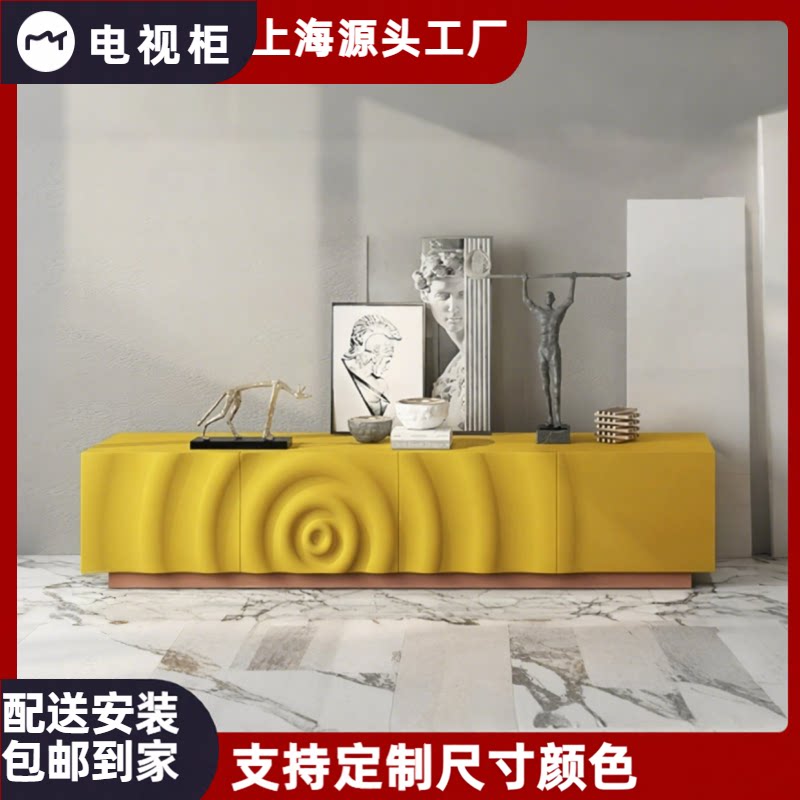 新品钢琴烤漆电视柜意式极简客厅视听柜地柜组合电视柜茶几定制