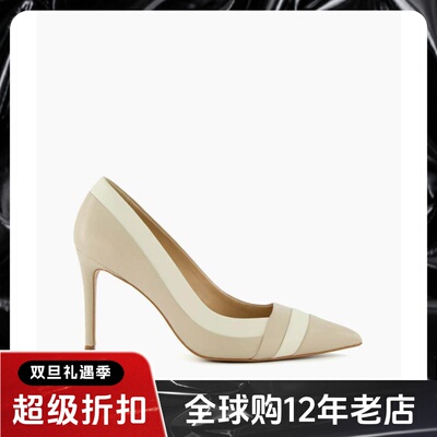 Dune真皮拼色高跟鞋大气百搭