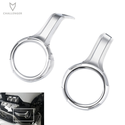 适用于本田金翼摩托车GL1800改装配件雾灯装饰罩镀铬件2018-2020