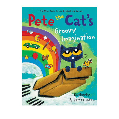 英文原版 Pete the Cat's Groovy Imagination 皮特猫的奇幻想象力 精装绘本 儿童启蒙图画故事书