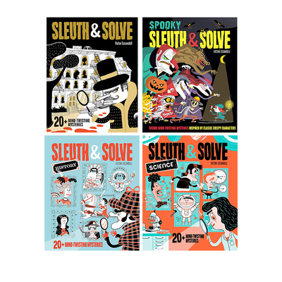 预售 英文原版 Sleuth & Solve 令人费解的迷题 4册 鬼怪传说 经典探案 历史事件   精装儿童互动推理解谜书