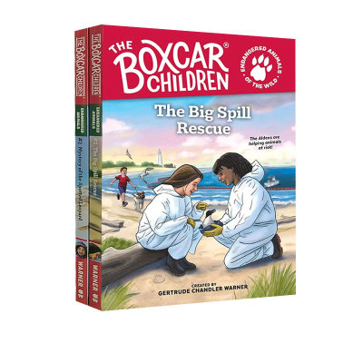 英文原版 The Boxcar Children Endangered Animals 棚车少年 濒危动物系列 2册 儿童英语阅读桥梁章节书