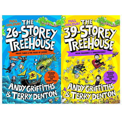 小屁孩树屋历险记全彩版2册 The 26 39 Storey Treehouse Colour Edition   英文原版 树屋故事 漫画风故事章节书
