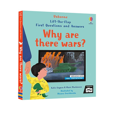 英文原版 Usborne Lift-the-flap Why are there wars? 为什么会有战争 纸板翻翻书 情景认知 亲子互动 趣味图画故事书 尤斯伯恩