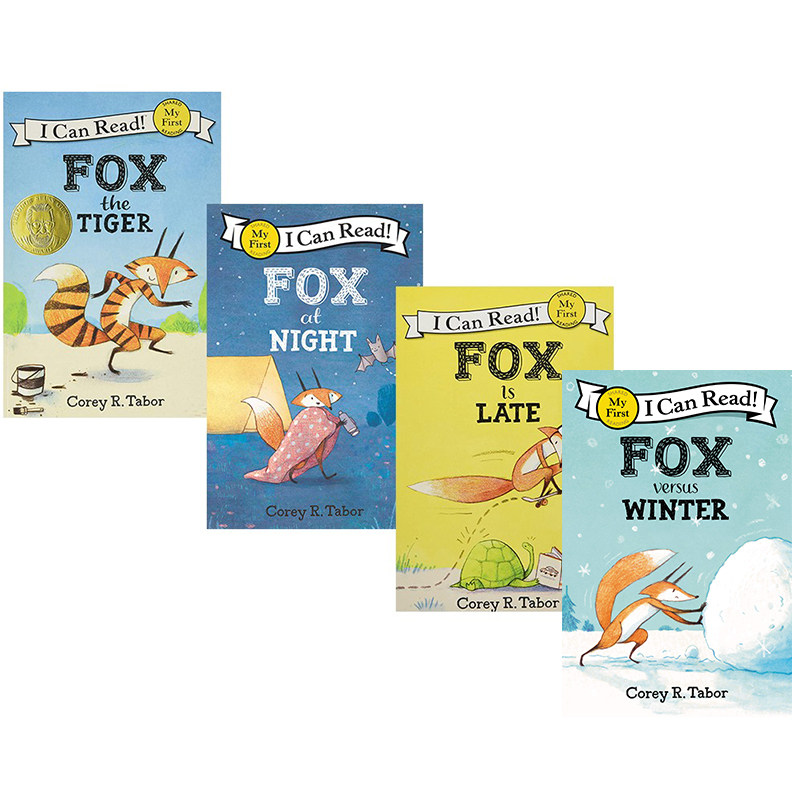 英文原版 My First I Can Read 4册合售 Fox Is Late/The Tiger/At Night/Fox versus ...