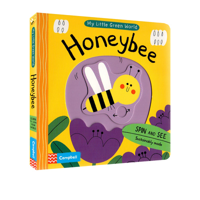 英文原版 Campbell出品 My Little Green World:Honeybee 我的绿色小世界 小蜜蜂 启蒙趣味科普 机关抽拉滑动活动纸板书