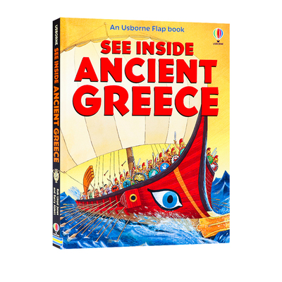 英文原版 Usborne See Inside Ancient Greece 看里面系列 古希腊 纸板翻翻书 大开本 尤斯伯恩 儿童科普认知绘本