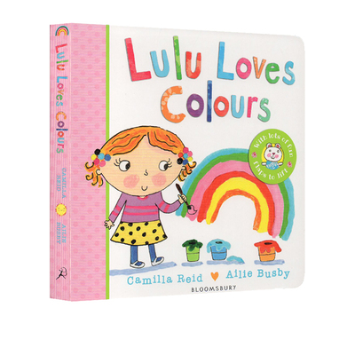 英文原版绘本 Lulu Loves Colours 露露爱颜色 幼儿启蒙入门图画书 纸板翻翻书 露露系列 幼儿生活好习惯认知培养