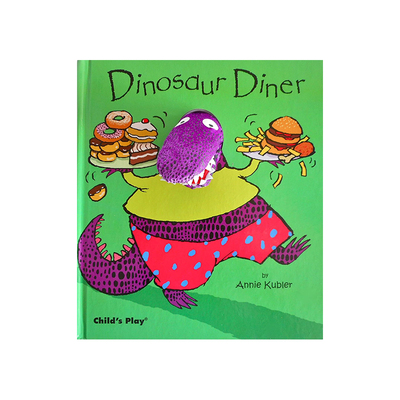 预售 英文原版 Dinosaur Diner 恐龙餐厅 儿童手偶游戏书 均衡饮食 Annie Kubler