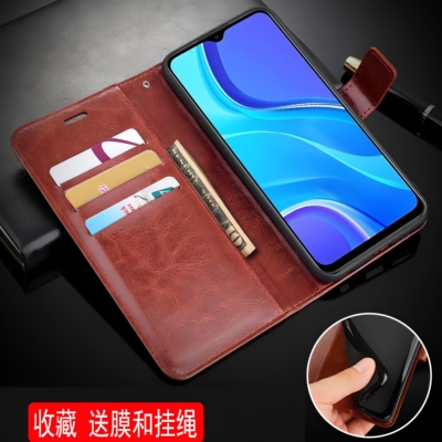 适用小米MZB9919IN手机壳皮夹POCOM2保护套6.53英寸小米M2004J19PI外壳翻盖0pocophoneM2软壳0p0c0M2男士0poc