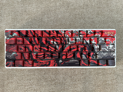 火影忍者九尾主题侧刻字透键帽适配wootingez63made68夜魔迈从87