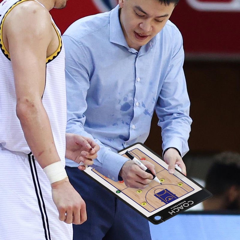 篮球战术板教练指挥本篮球教学教练本折叠磁性可擦写便携式战术本