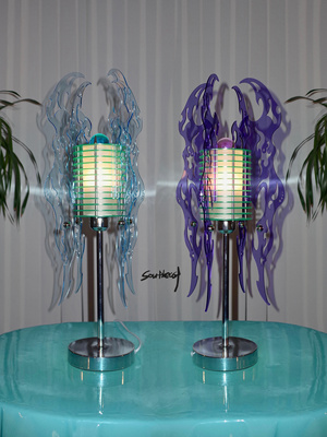 艺术亚克力客厅卧室台灯原创设计