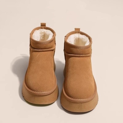 品牌撤柜厚底雪地靴东北大棉鞋