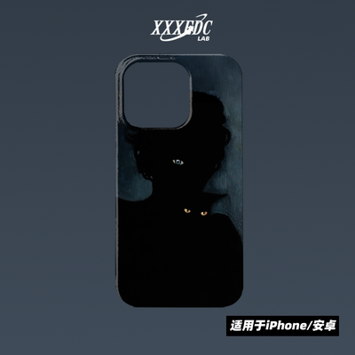 xxxedc艺术与猫油画手机壳