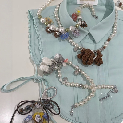 EVAN亿万【高定 | 对版本】SST法式小众设计感假衬衫领子绑带上衣