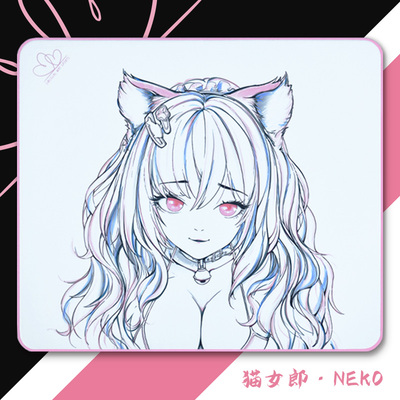 诡道竞技猫女郎NEKO大号游戏鼠标垫FPS操控短TTK锁边井上底瓦cs2