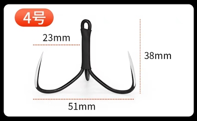 锚鱼钩铁板三本钩锚钩破鳞刀锋手研三爪钩远投路亚锚钩三爪钩锚钩