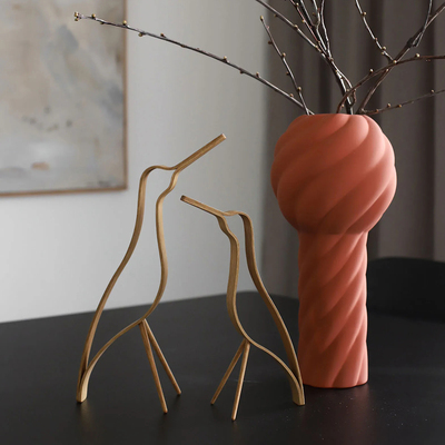 Cooee Design瑞典代购正品Woody Bird橡木质小鸟桌面客厅装饰摆件