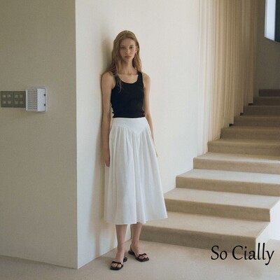 URAGO腰部亮点内搭双层半身裙