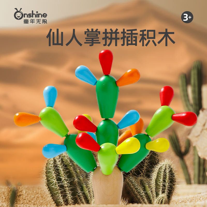 ONSHINE/积木拼装益智仙人掌玩具早教儿童男孩女孩3-12岁礼物