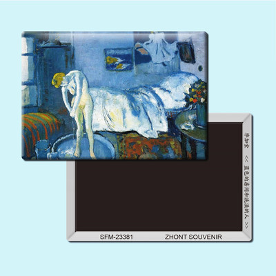 毕加索名画《蓝色房间和洗澡的人》磁性冰箱贴磁贴磁铁装饰23381