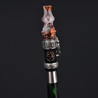 阿拉伯水烟烟嘴 稳定木树脂吸嘴 镀银双环 配挂脖链 Hookah Tips