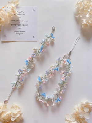 午后花影 2026新款串珠碎花戒指ins甜美可爱少女小众配饰串珠材料