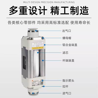 SMC真空过滤器SFD200 SDF100-C04/C06/C10/C12/B C08 EL200 C04B