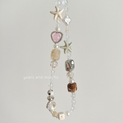 Years and months“海岛甜心”手机链挂绳挂饰相机串珠新款网红潮