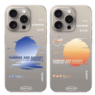 日落英文适用于苹果17PROMAX透明手机壳硅胶简约iPhone16PROMAX情侣15PRO小众14VIVOOPPO13个性12华为小米