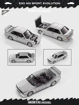 164宝马E30M3合金车模