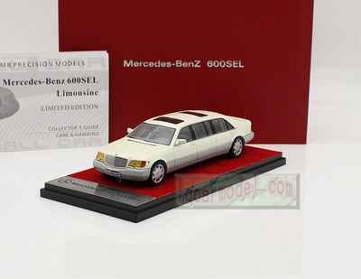 1/43 奔驰BENZ 600SEL加长旗舰版树脂汽车模型限量版 绝版货